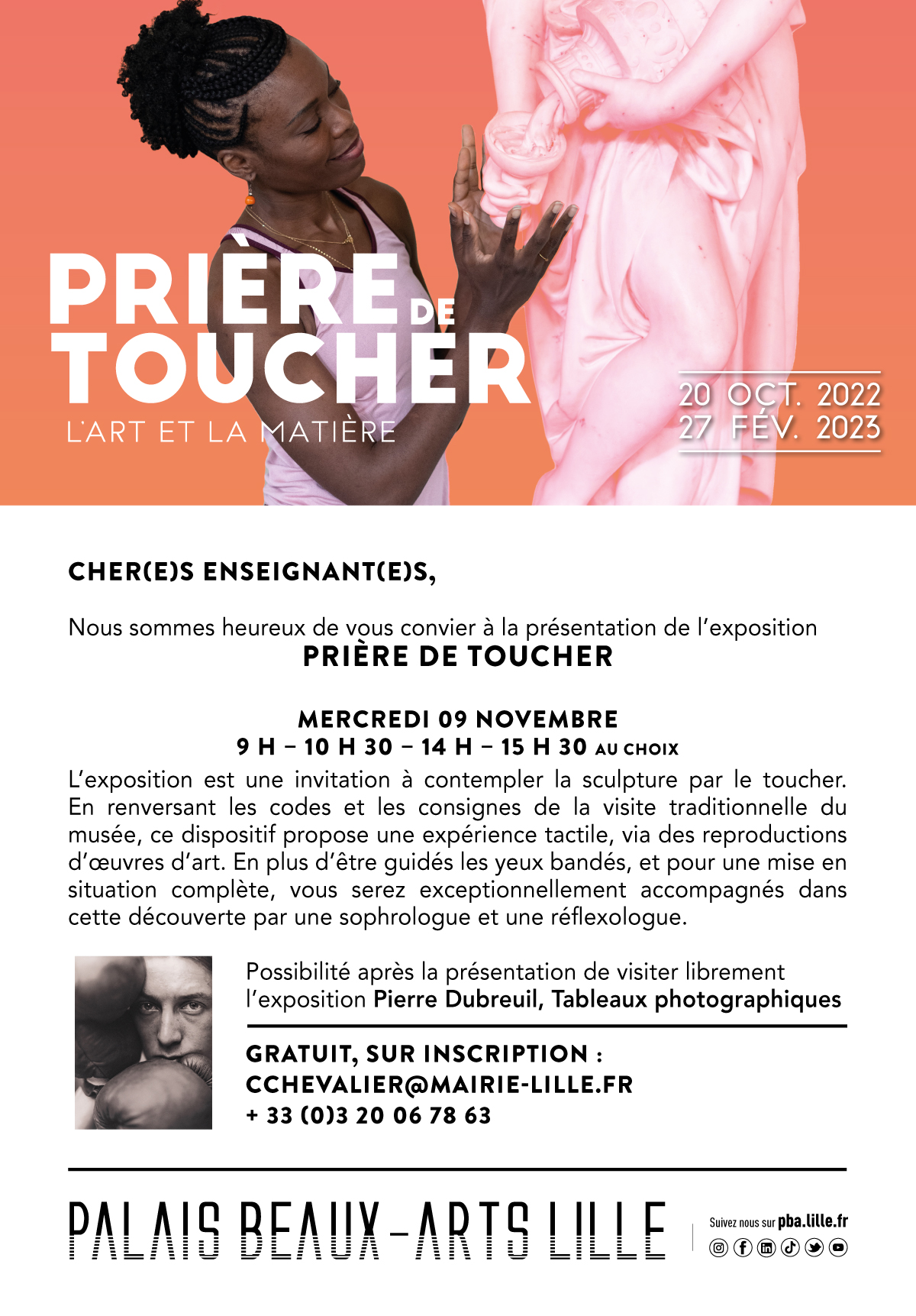 Présentation aux enseignant(e)s de l’exposition « Prière de toucher ...