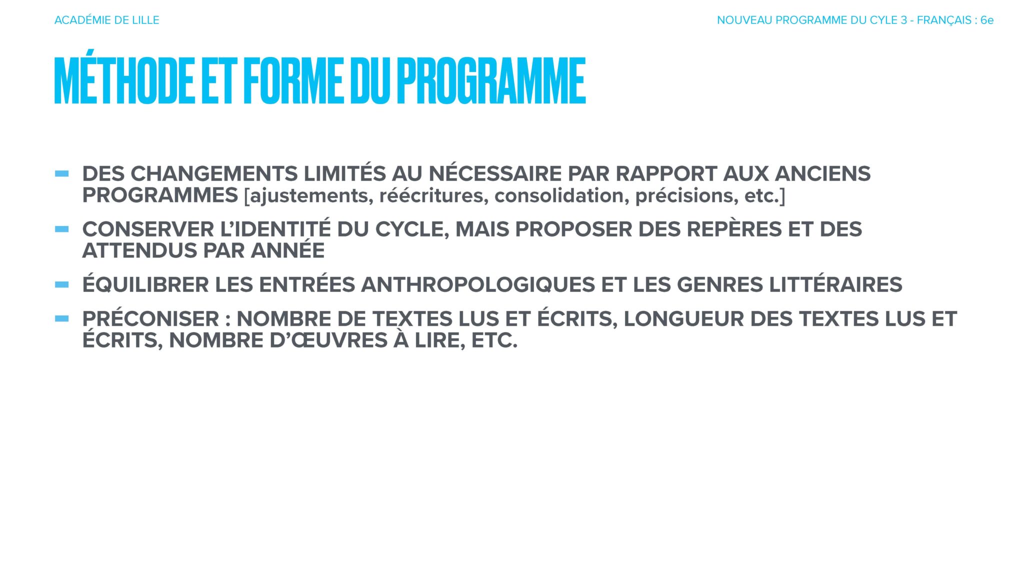 Les programmes de français du collège – Site des Lettres de l'académie ...