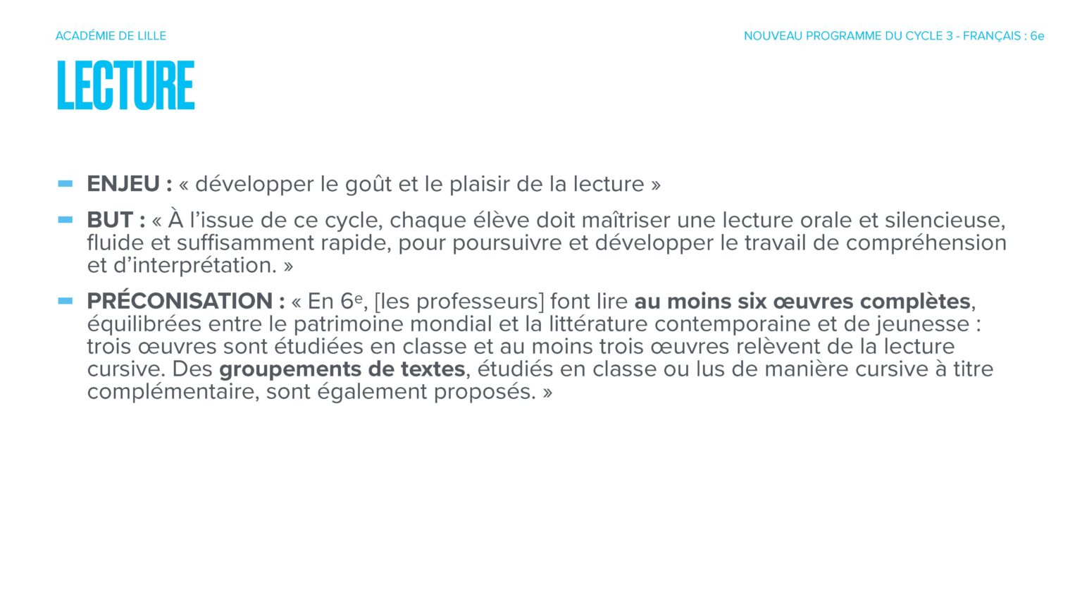 Les programmes de français du collège – Site des Lettres de l'académie ...