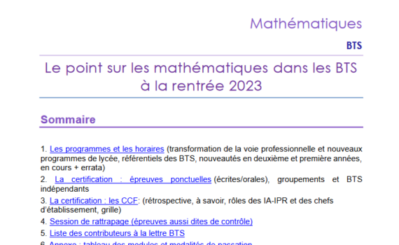 novembre 2023 – Mathématiques