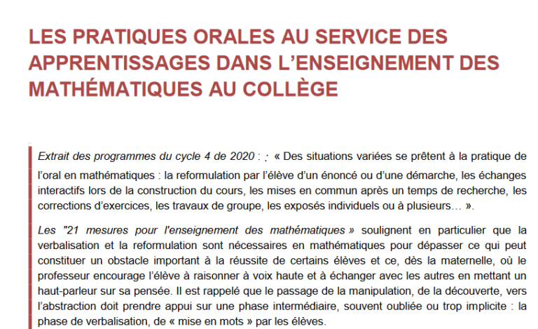 Plans Maths – Mathématiques