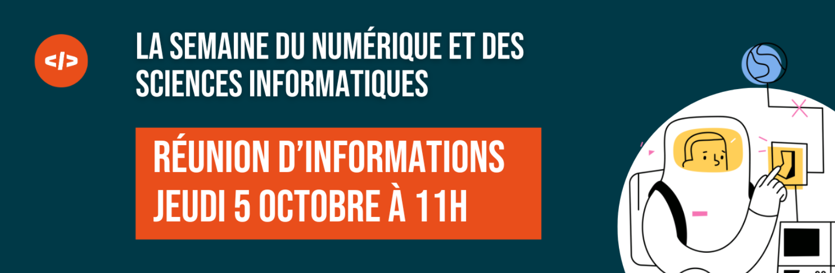 Jeudi 5 octobre 11h : Visio de présentation de la Semaine du numérique ...